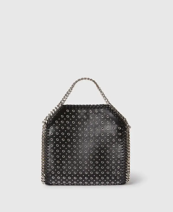 Stella McCartney Falabella Eyelet-studded Mini Tote Bag - Black