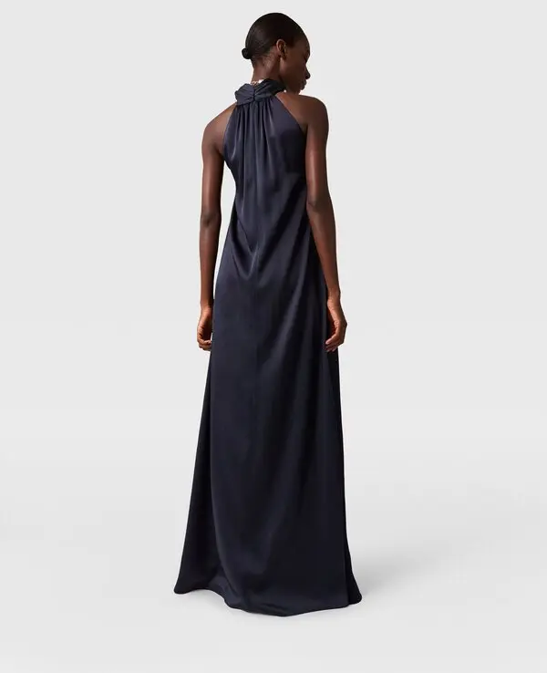Stella Mccartney Ball-Chain Halterneck Maxi Dress - Ink | Editorialist