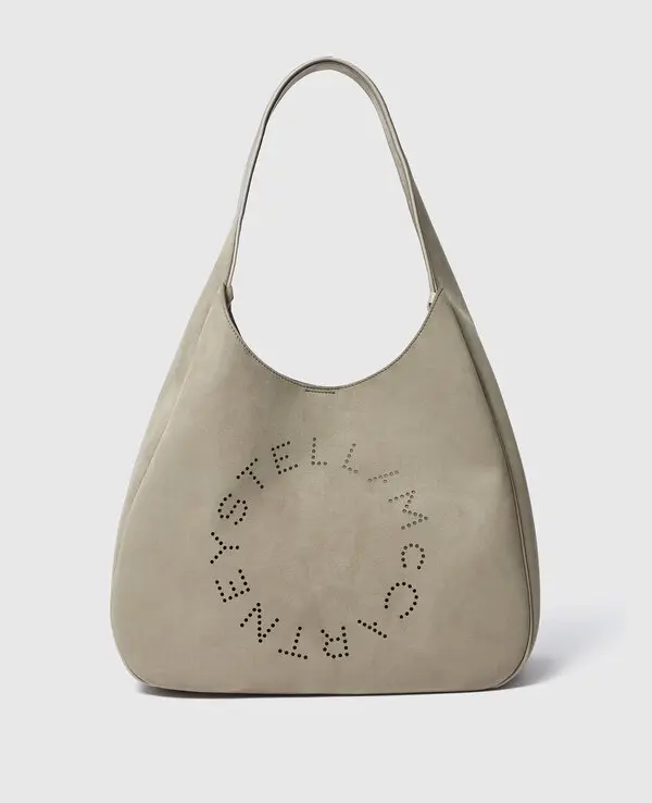 Stella McCartney Logo Slouchy Large Hobo Bag - Khaki