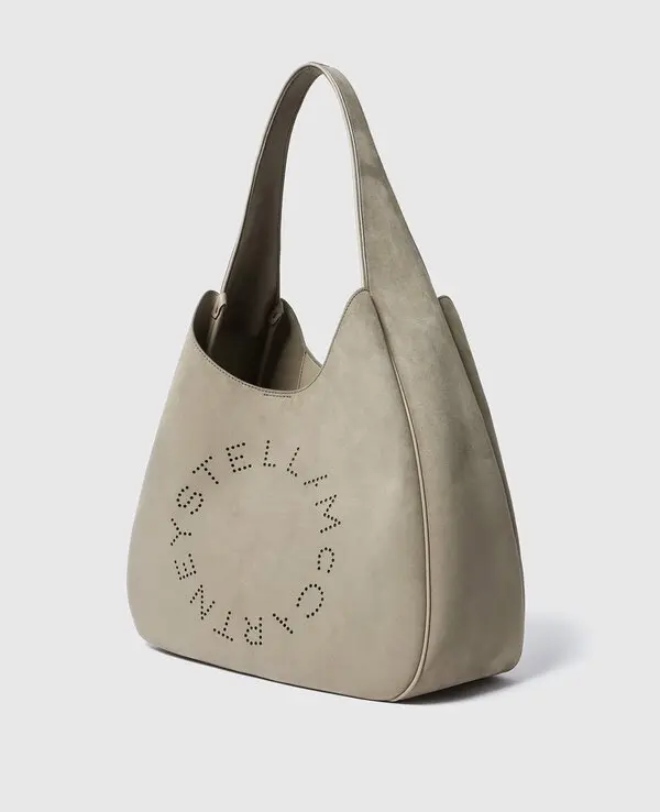 Stella McCartney Logo Slouchy Large Hobo Bag - Khaki