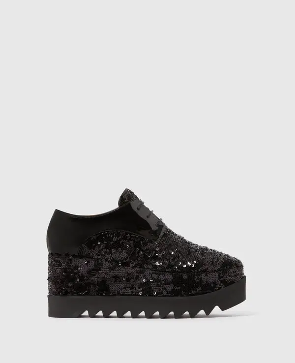 Stella McCartney Limited Edition Elyse Sequin Platforms - Black