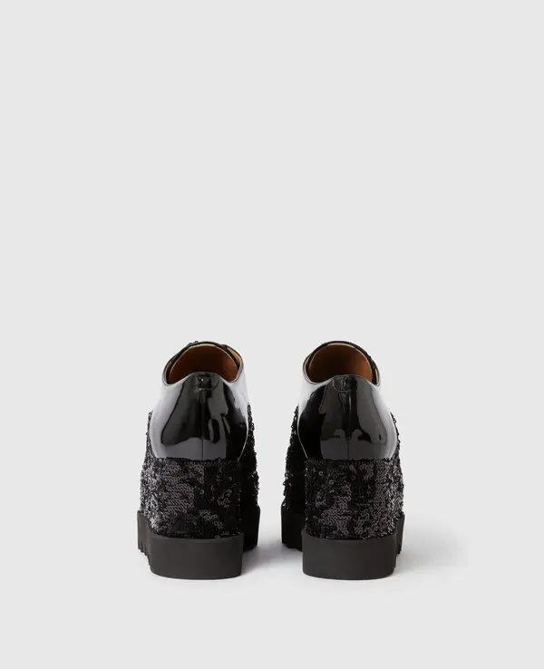 Stella McCartney Limited Edition Elyse Sequin Platforms - Black