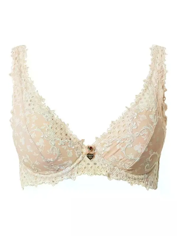 TWINSET Embroidered Lace Bralette - Neutrals