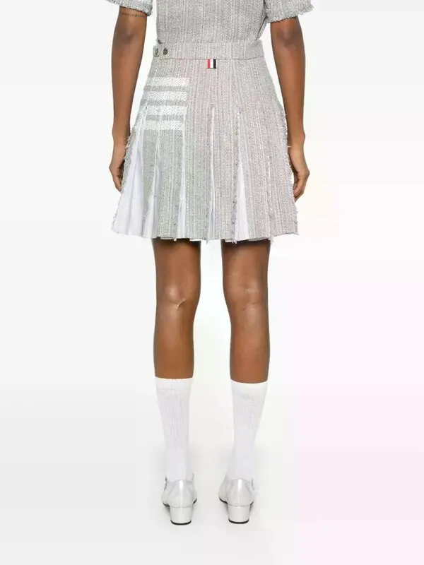 Thom Browne 4-bar Tweed Mini Skirt