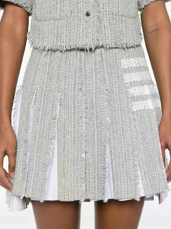 Thom Browne 4-bar Tweed Mini Skirt