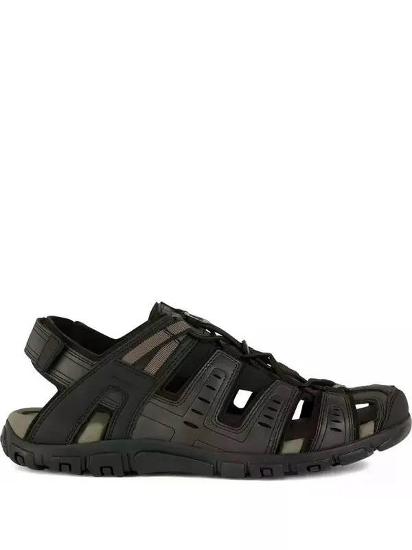 Geox Panelled Sandals - Black