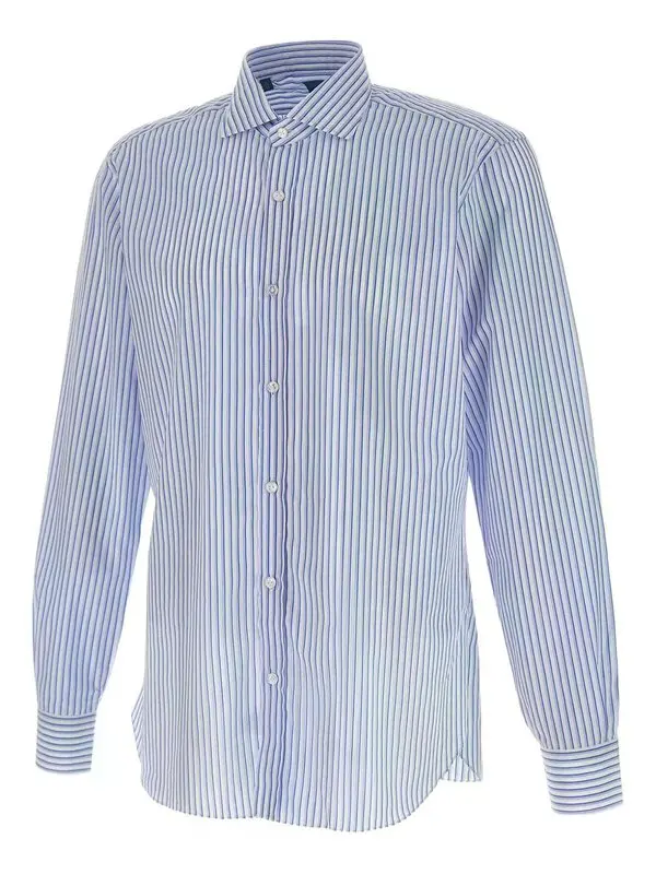 BARBA NAPOLI Striped Button-up Shirt
