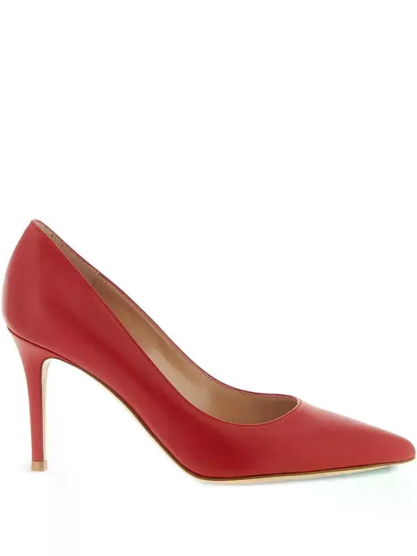 GIANVITO ROSSI 85mm Leather Heeled Pumps - Red