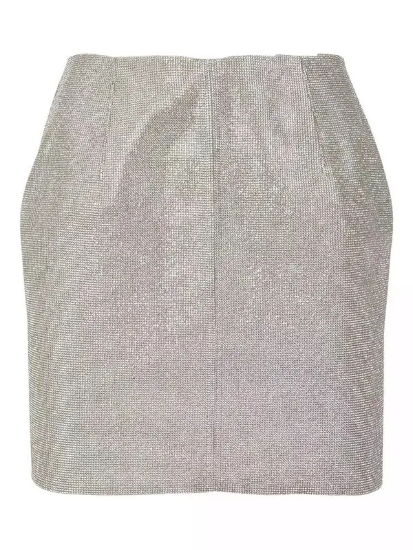GAIA CANCIANI Embellished Zip-front Mini Skirt