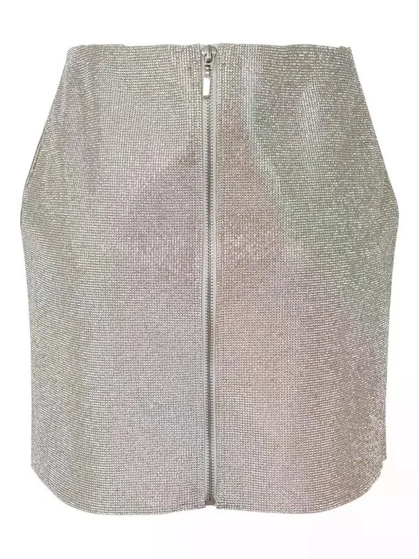 GAIA CANCIANI Embellished Zip-front Mini Skirt