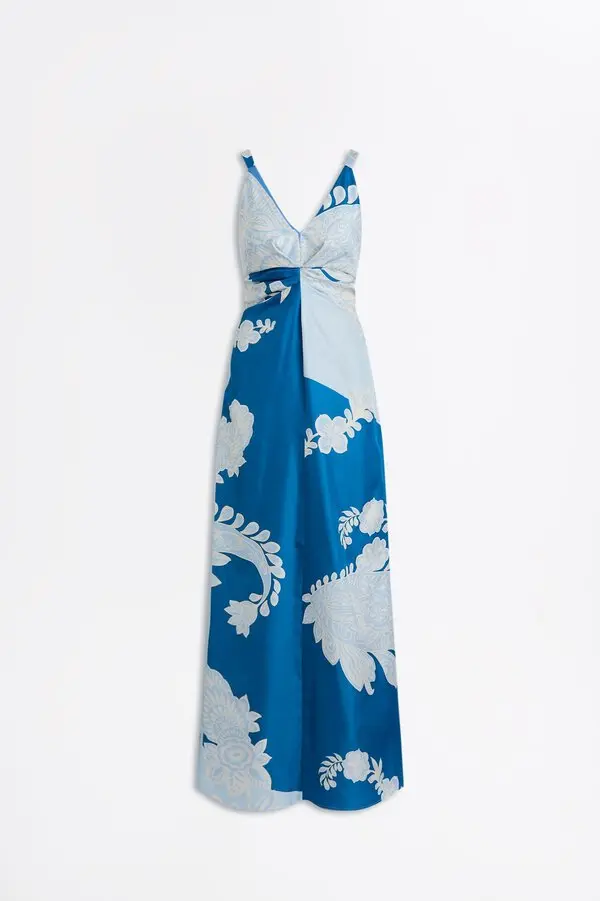 Scanlan Theodore Silk Harrow Print Dress