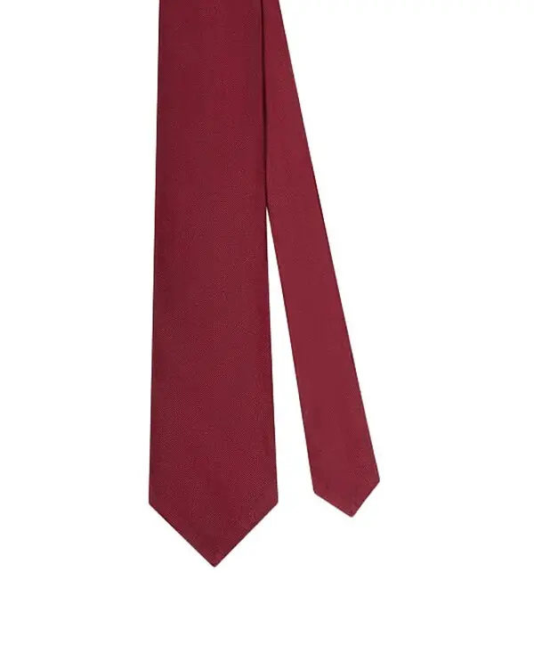 Robert Talbott Newman 7 Fold Solid Silk Necktie - Red