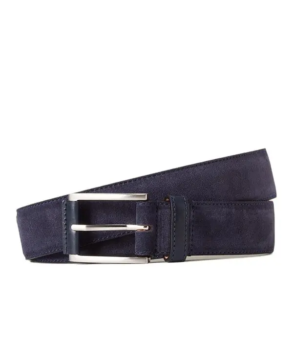 Robert Talbott Suede Lewis Belt - Navy