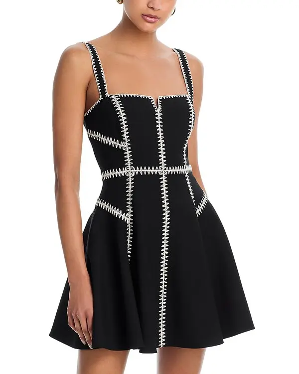 Cinq À Sept Jelena Dress - Black/ Gardenia