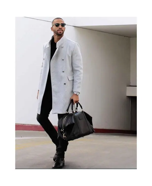 KORCHMAR Twain Leather Weekender Duffel Bag - Black