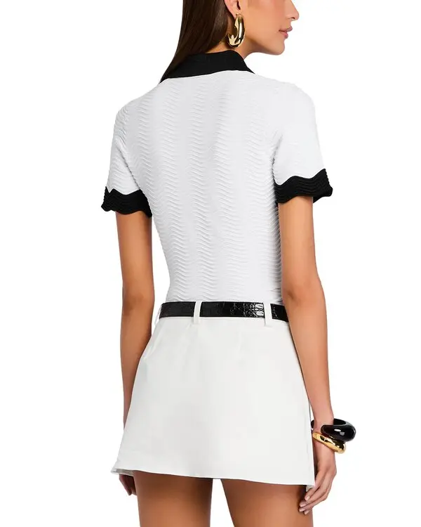 Retrofete Lyric Contrast Trim Knit Top