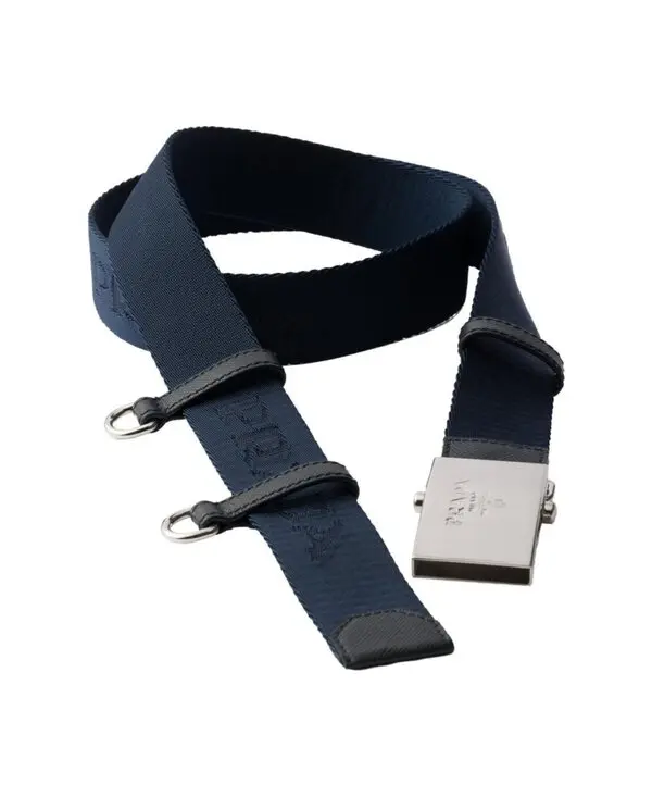 Prada Cotton Tape Belt - Blue