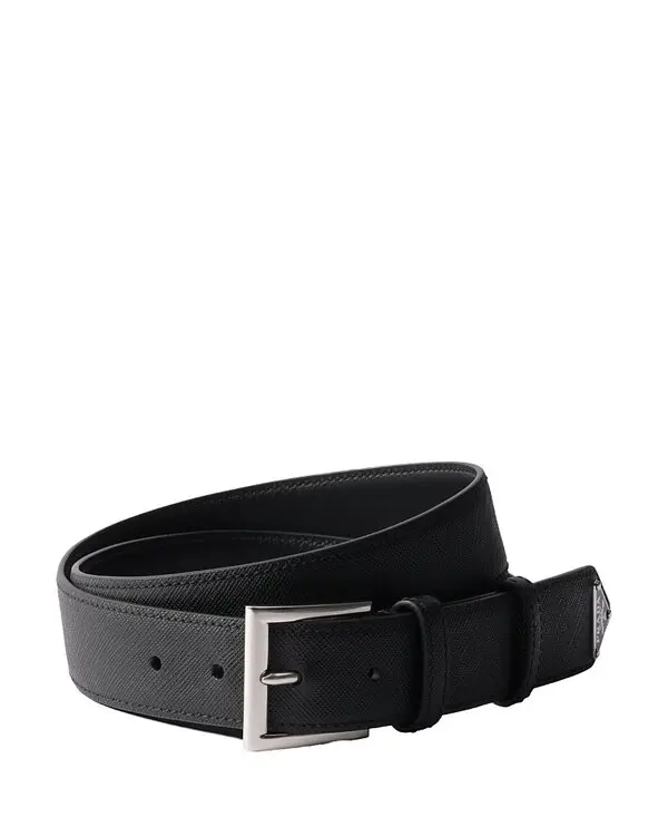 Prada Saffiano Leather Belt - Black