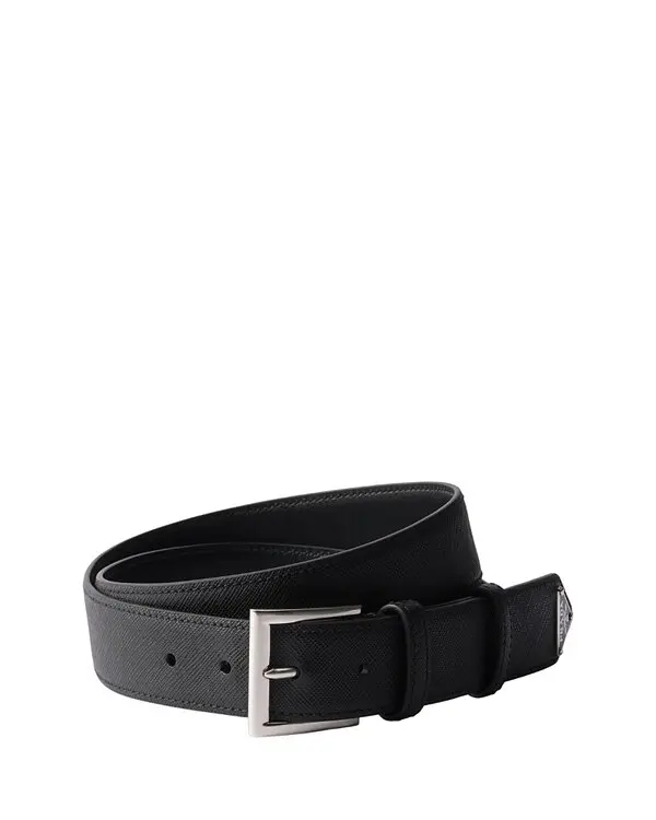 Prada Saffiano Leather Belt - Black