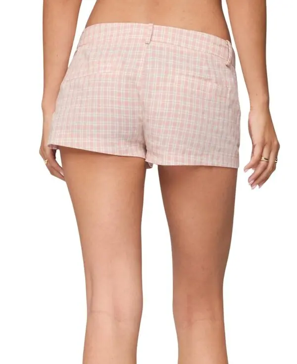 EDIKTED Plaid Micro Shorts