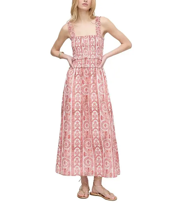 Hill House Home The Azalea Maxi Nap Dress - Coral Corsica Paisley
