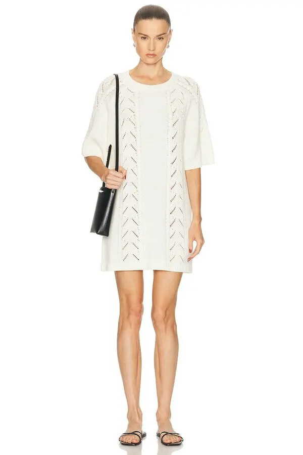 Loulou De Saison Arman Oversized Short Dress - Ivory