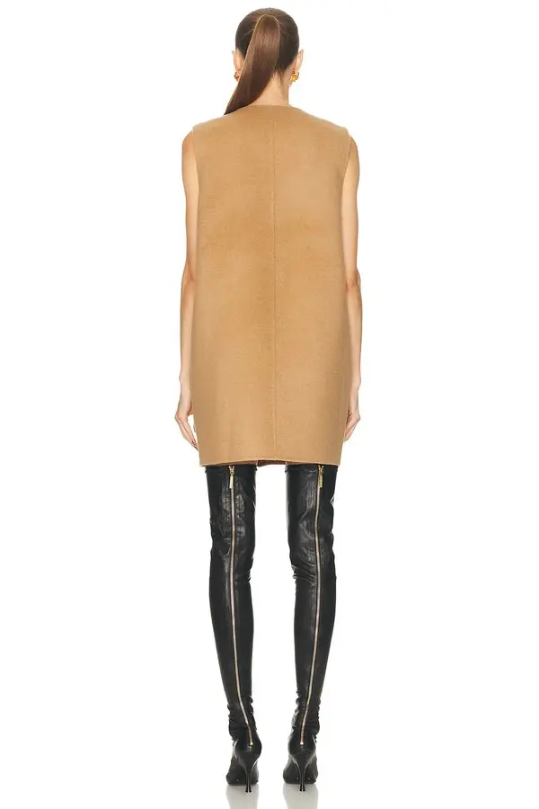 Khaite Nyona Wool Dress - Camel