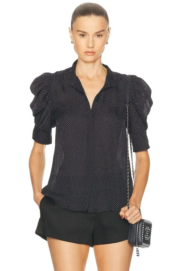 FRAME The Gillian Top - Navy Multi