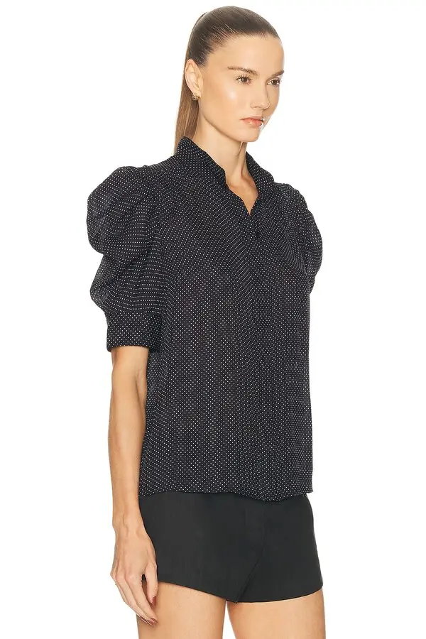 FRAME The Gillian Top - Navy Multi
