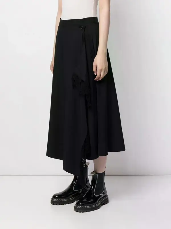 Y’s Drape Detail Flared Skirt