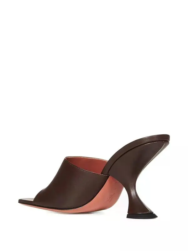 Amina Muaddi Open-toe Heeled Pumps - Brown