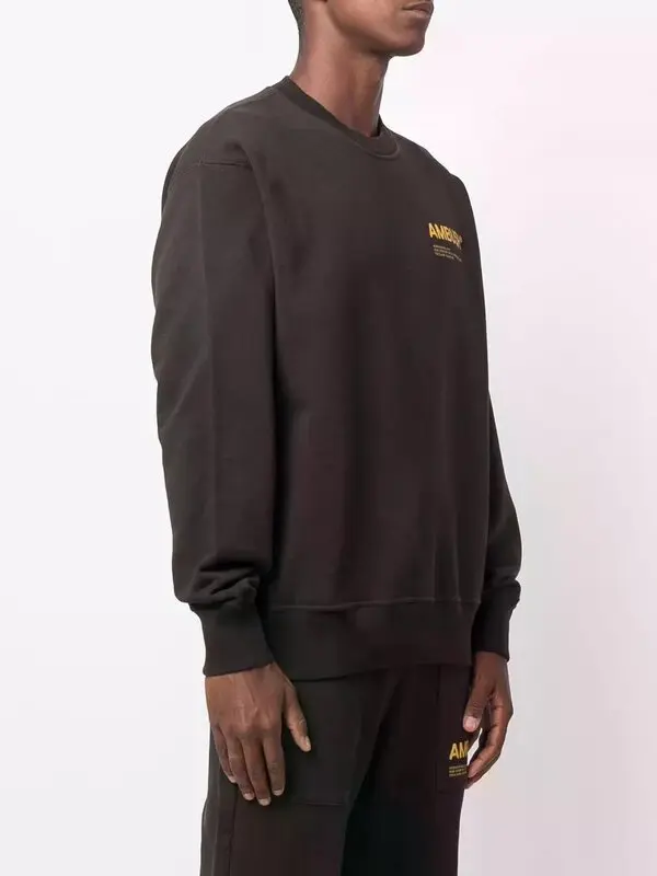 AMBUSH Logo-print Long-sleeve Sweatshirt - Brown