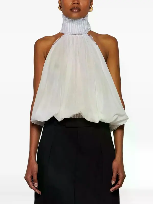 Christopher Esber Pintucked Halterneck Top