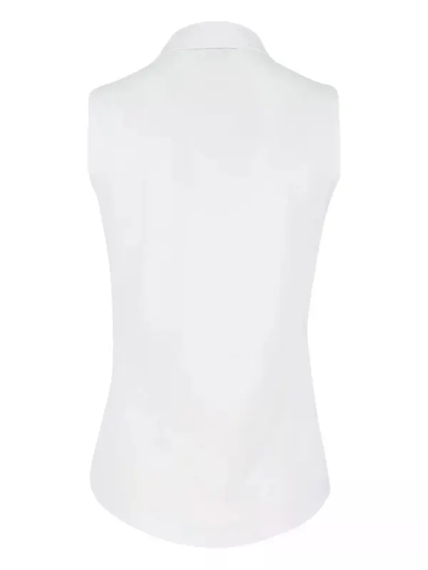 GOLFTINI Sleeveless Zip-neck Polo Top