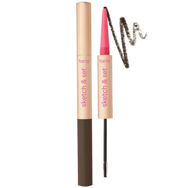 TARTE Big Ego Sketch Set Eyebrow Definer Pencil & Tinted Gel 2 Piece - Black Brown