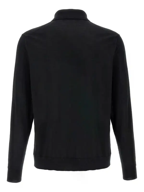 Kiton Long-sleeved Wool Polo Shirt
