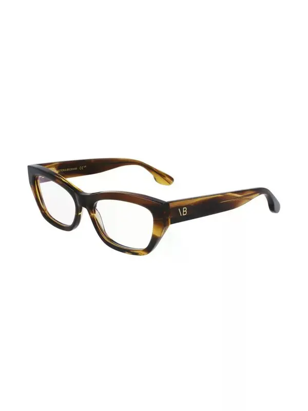 Victoria Beckham Geometric Frame Glasses - Brown
