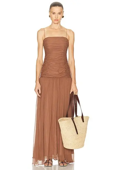 Staud Dalton Dress - Mocha