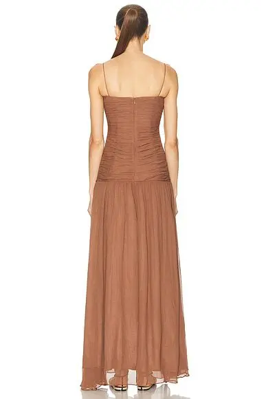 Staud Dalton Dress - Mocha