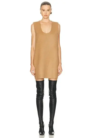 Khaite Nyona Melton Wool Dress