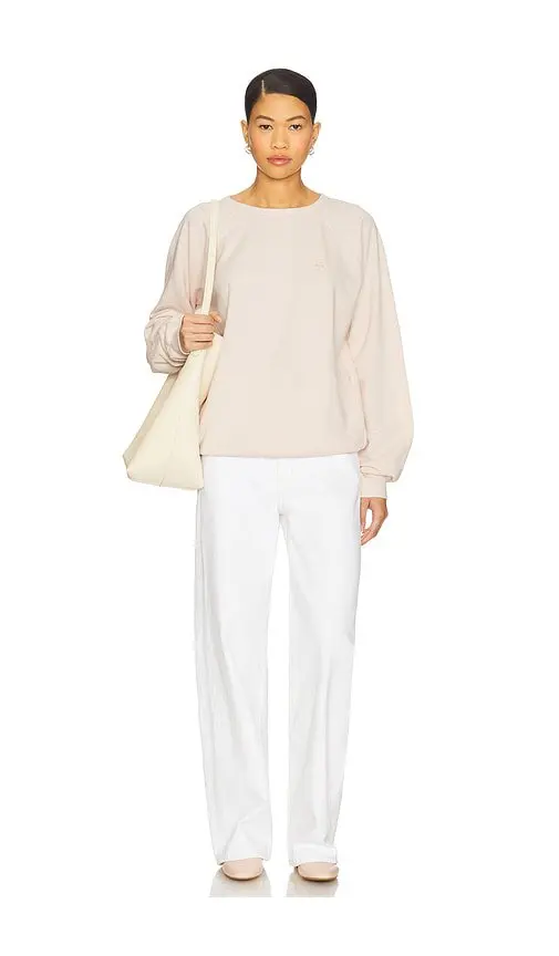 Eterne Oversized Lightweight French Terry Raglan Sweatshirt