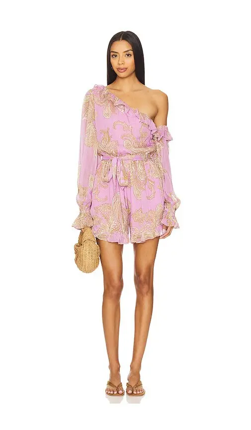 Hemant & Nandita Romper With Tie Up Belt In . Also - Lavender