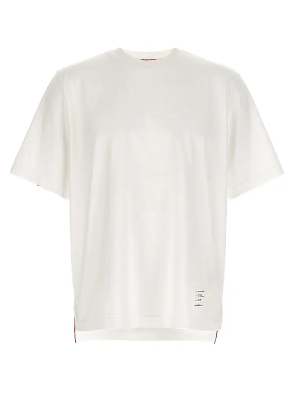 Thom Browne Rwb Knit Trim' T Shirt - White