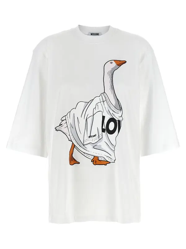 Moschino Front Print T-shirt - White