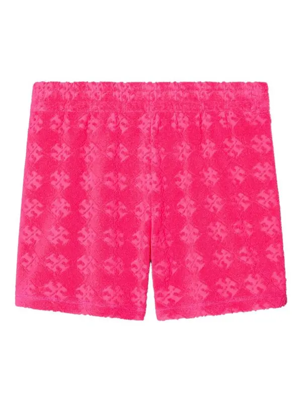 Tory Burch Cotton Logo Shorts - Fuchsia