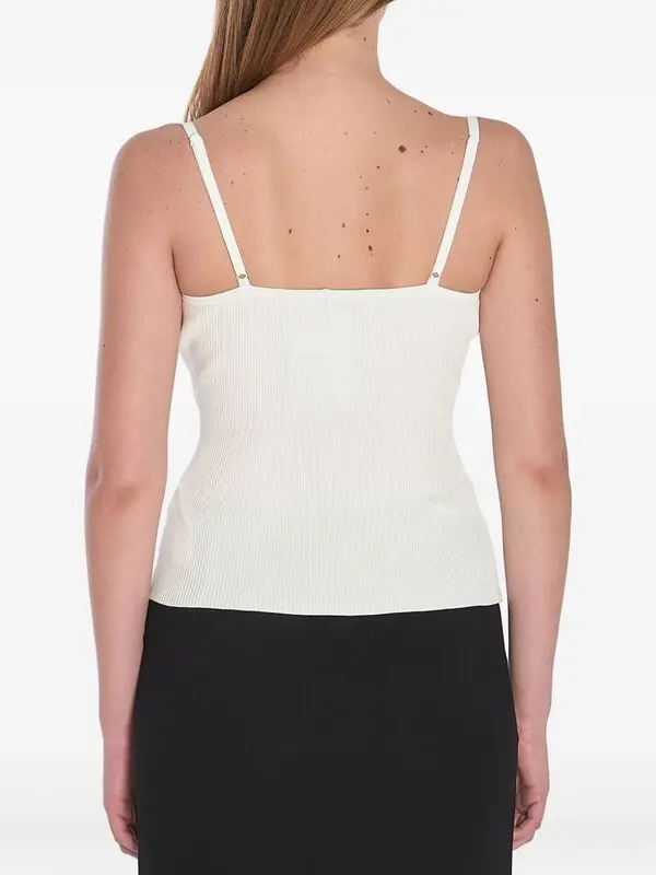 SELF-PORTRAIT Lace-trimmed Top - White