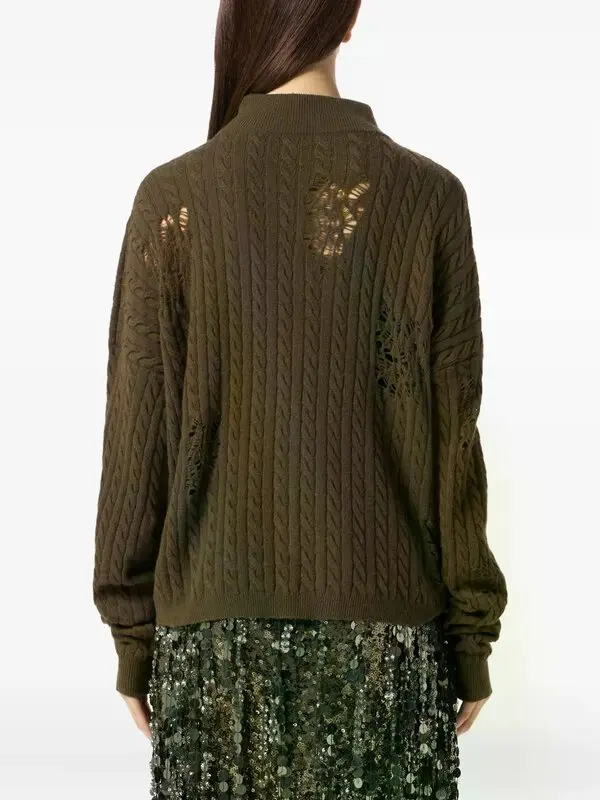 Blumarine Tie-detailed Sweater - Green