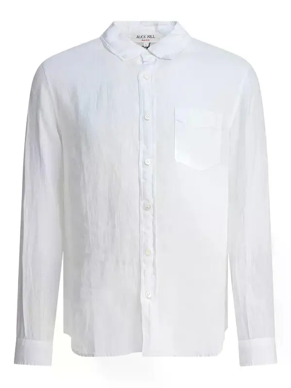 ALEX MILL Long-sleeve Linen Shirt - White