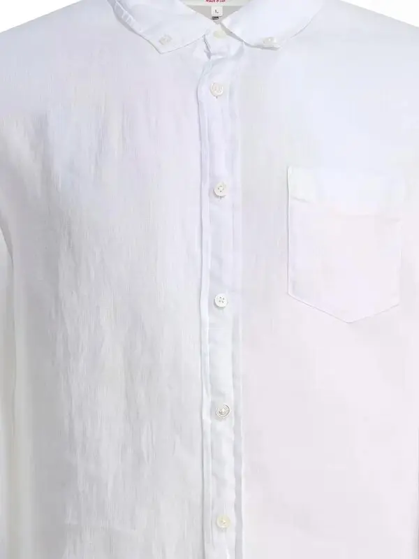 ALEX MILL Long-sleeve Linen Shirt - White