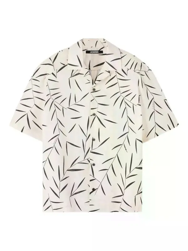 Jacquemus Leaf-print Short-sleeve Shirt